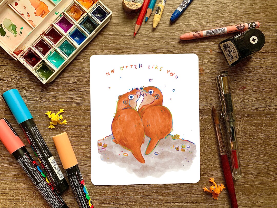 No Otter Like You Mini Print Etsy