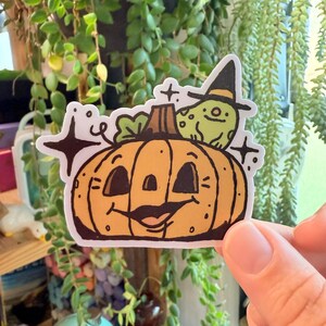 Spooky Frog Water Proof Sticker - Etsy