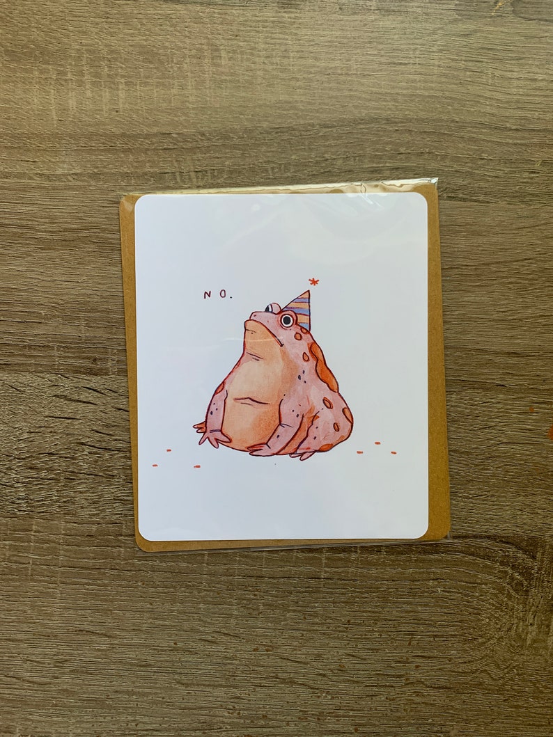 Grumpy Toad Mini Print - Etsy