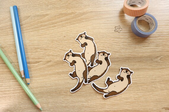 Little Otter Waterproof Vinyl Sticker - Etsy
