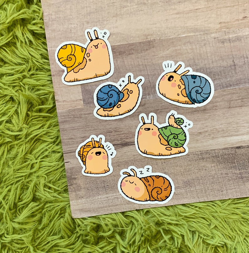 Snail Buddies Sticker Pack | Etsy