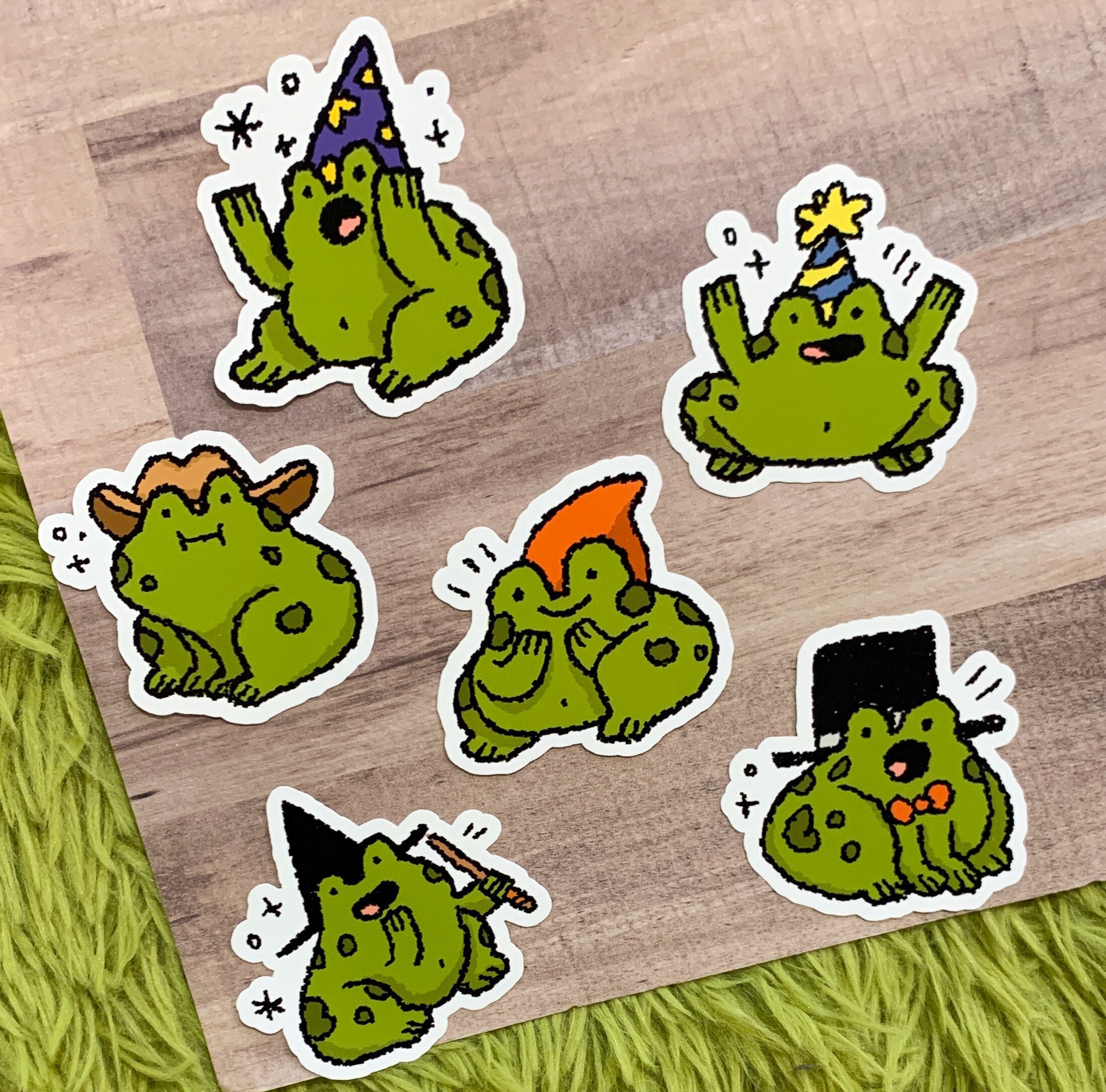 Toadally Cool Hats Sticker Pack | Etsy