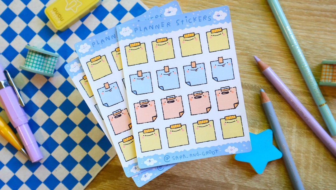 Little Sticky Notes Planner Sticker Sheet - Etsy