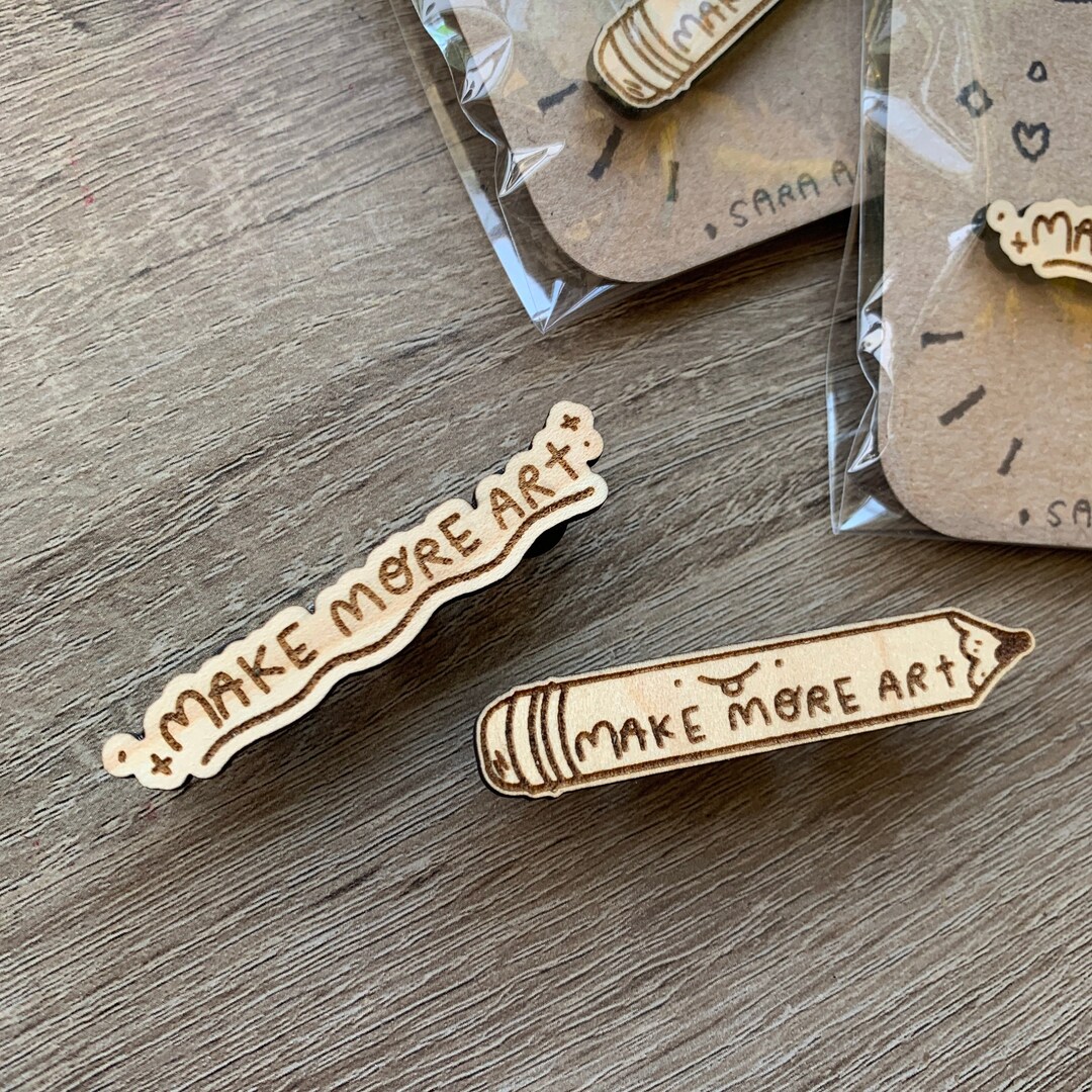 Make More Art Wood Pins! - Etsy