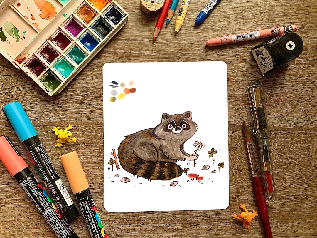 Flower Bandit Mini Print - Etsy