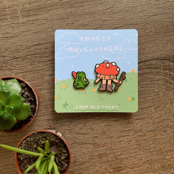 Forest Adventurers Hard Enamel Pin Set | Etsy