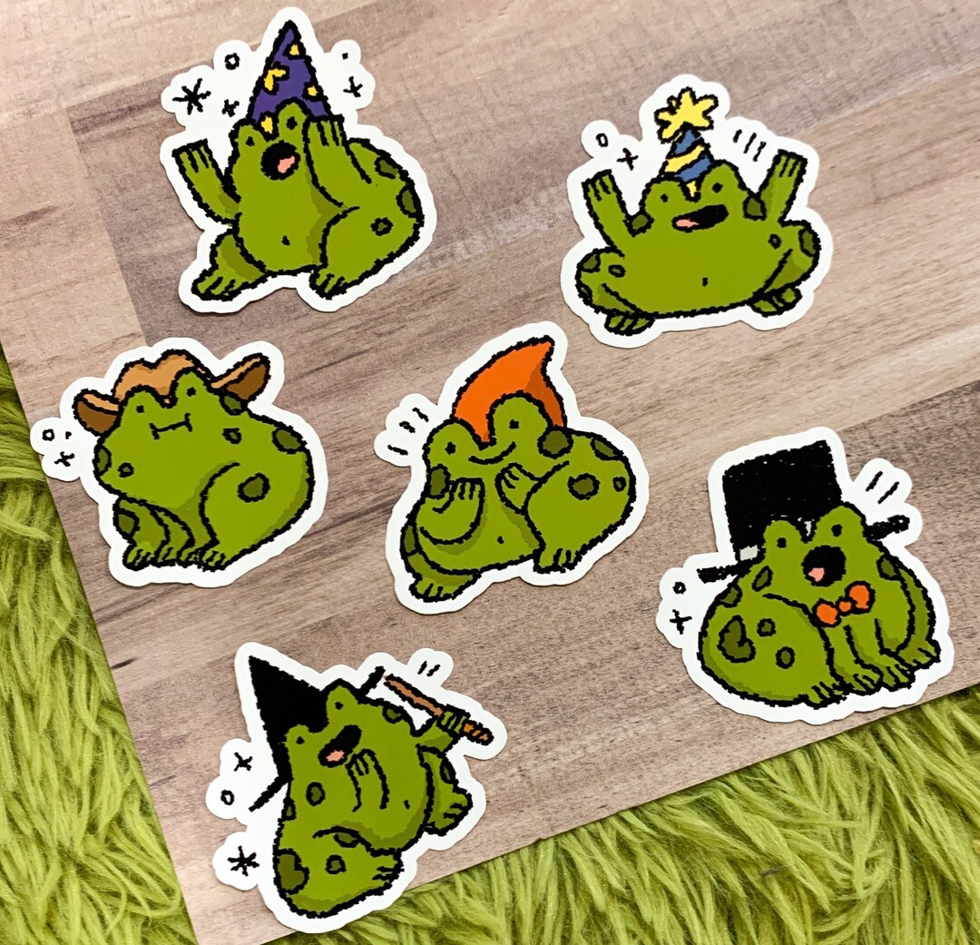 Toadally Cool Hats! Sticker Pack - Etsy