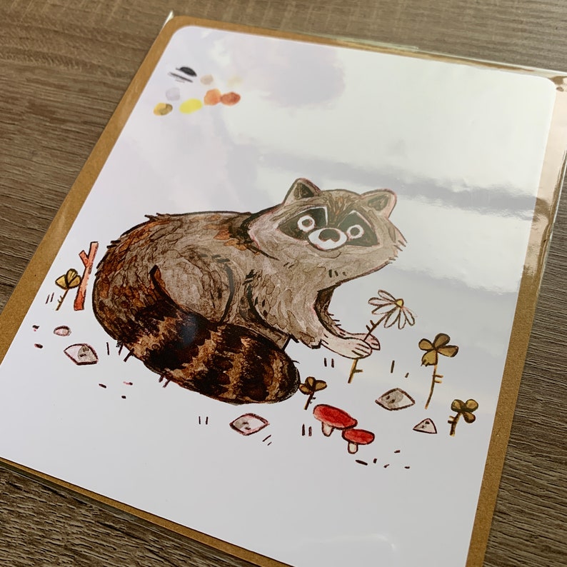 Flower Bandit Mini Print | Etsy