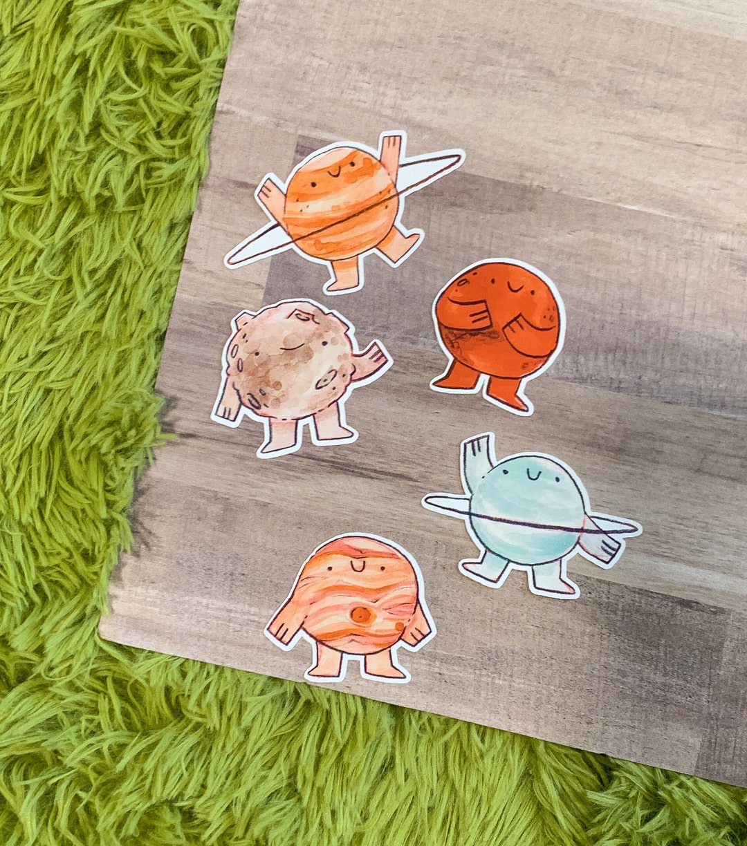 Planet Friends Sticker Pack - Etsy