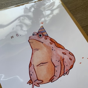 Grumpy Toad Mini Print - Etsy