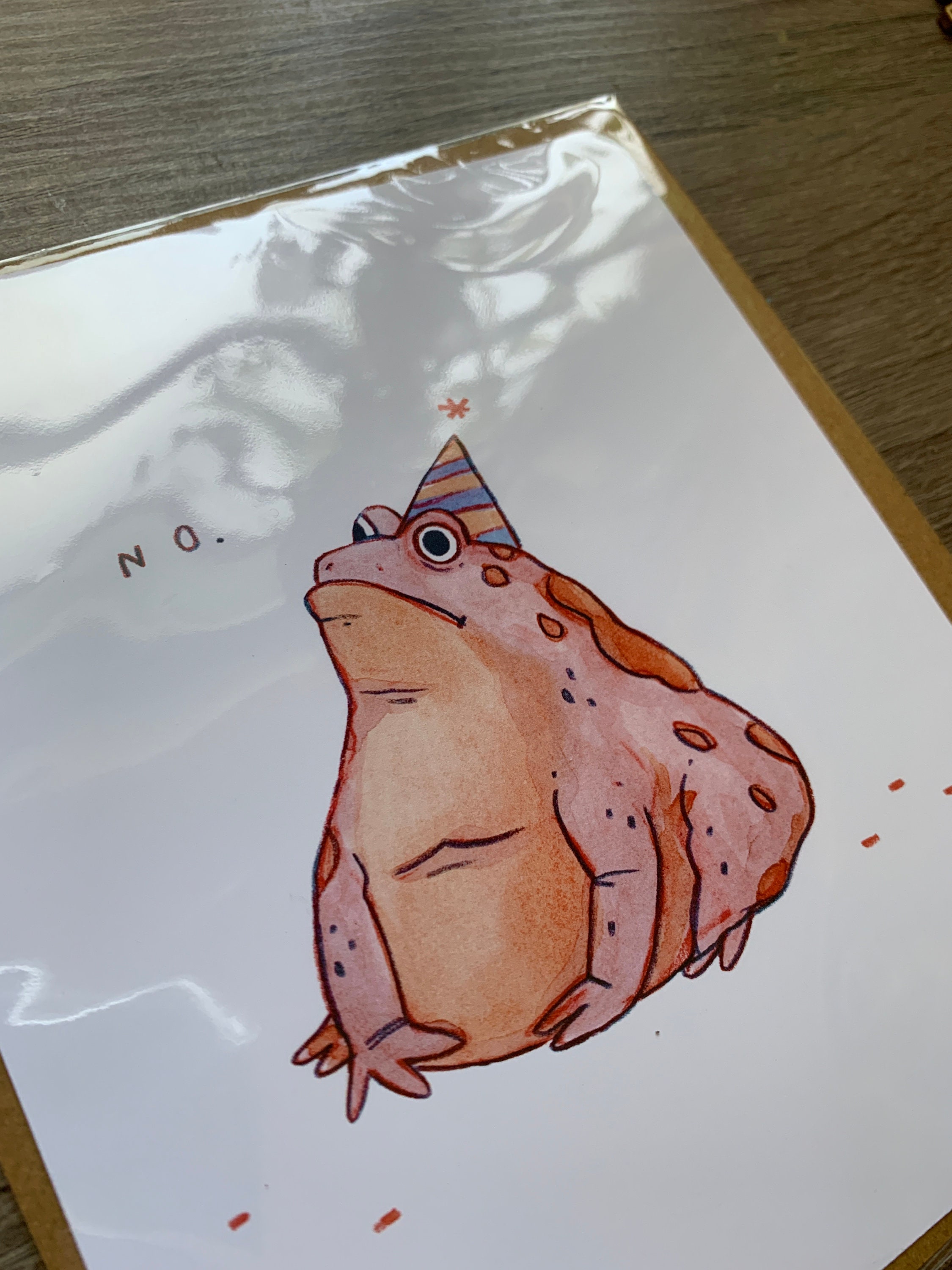 Grumpy Toad Mini Print | Etsy