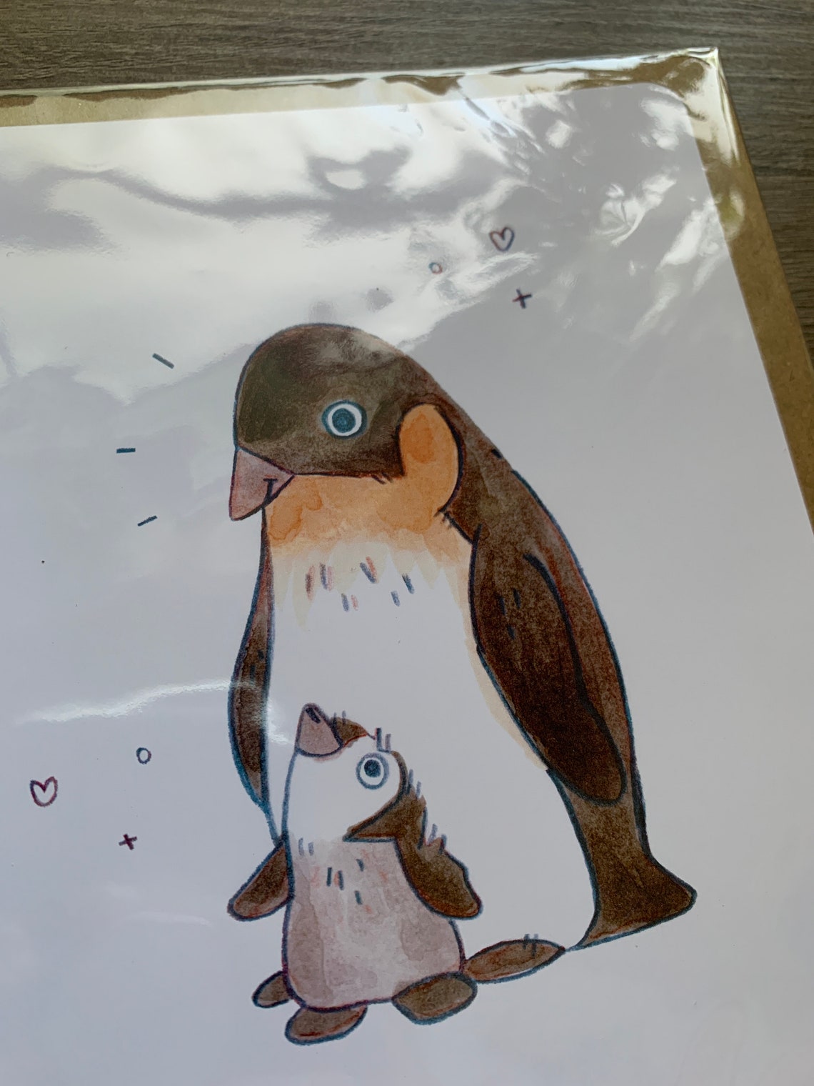 Baby Penguin Mini Print | Etsy