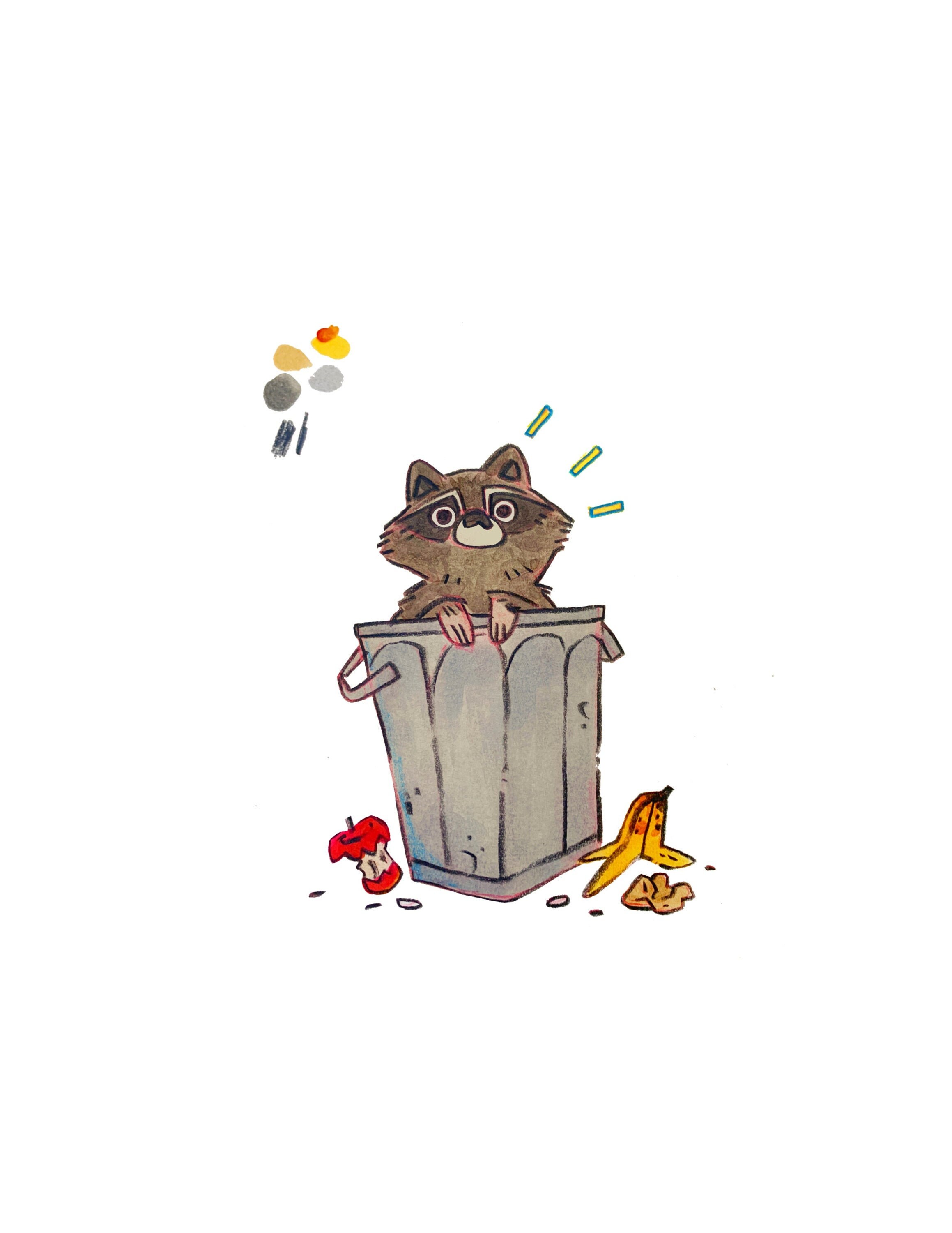 Trash baby mini print | Etsy