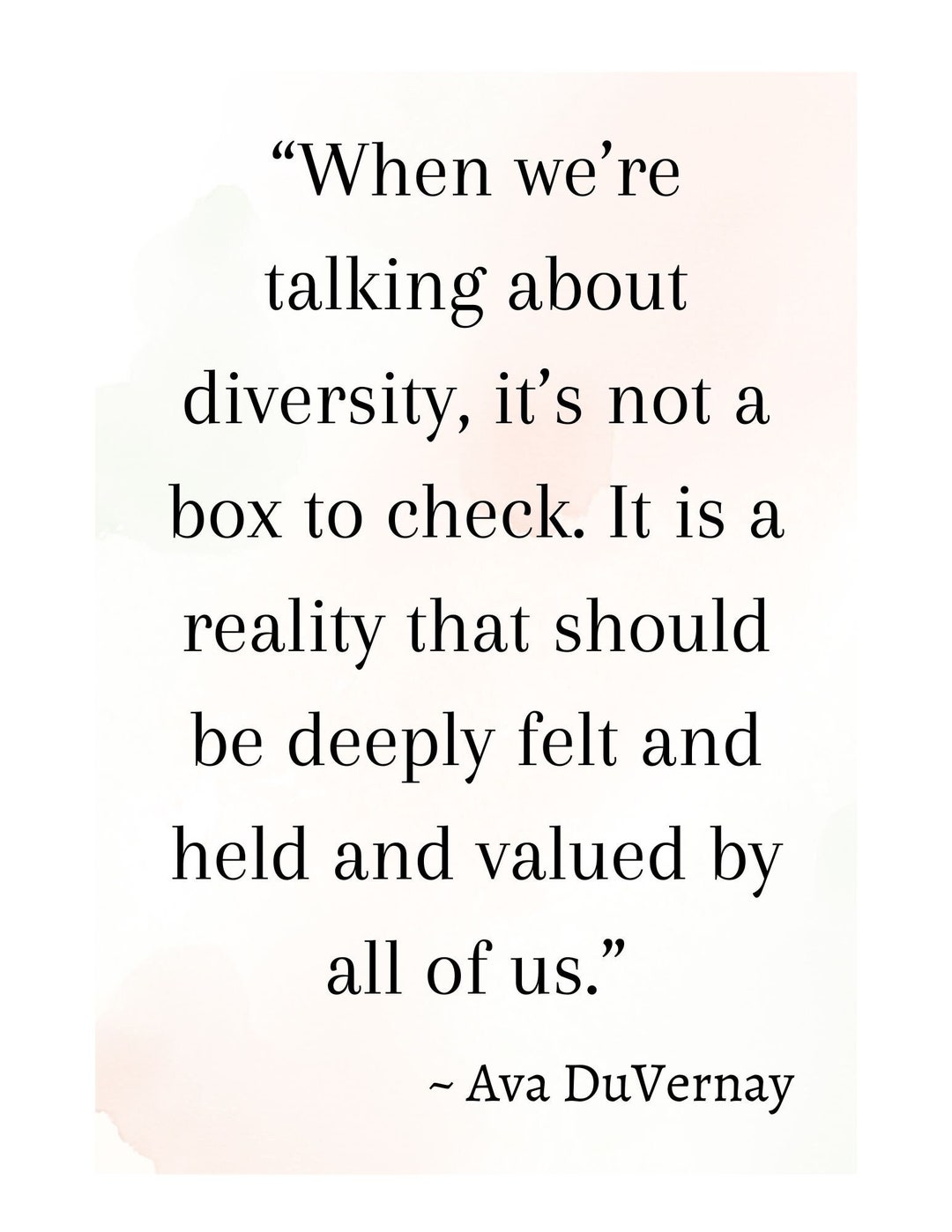 Instant Download - Ava Duvernay Quote - Diversity - Printable Image ...