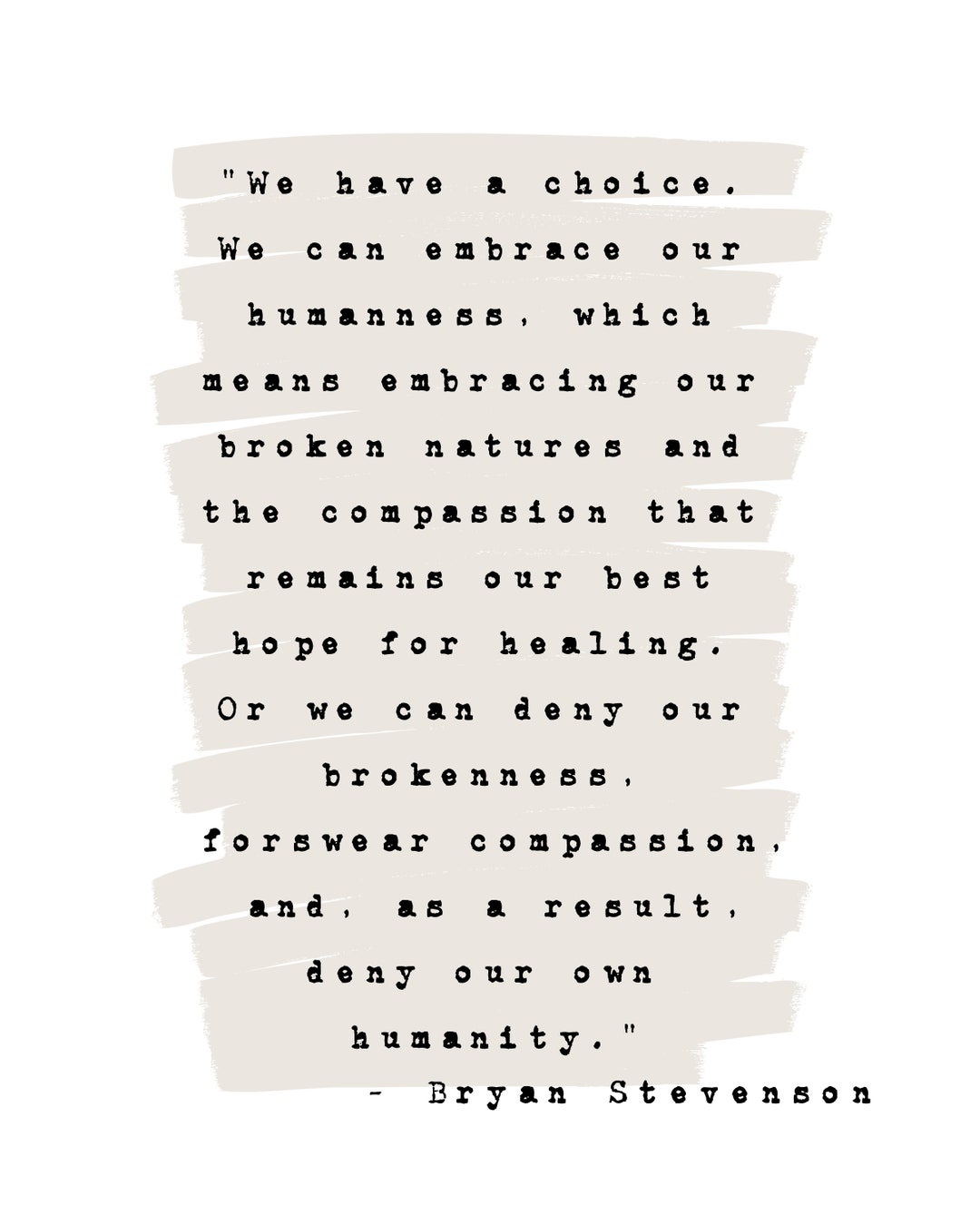 Instant Download Bryan Stevenson Quote Printable Image, Downloadable ...