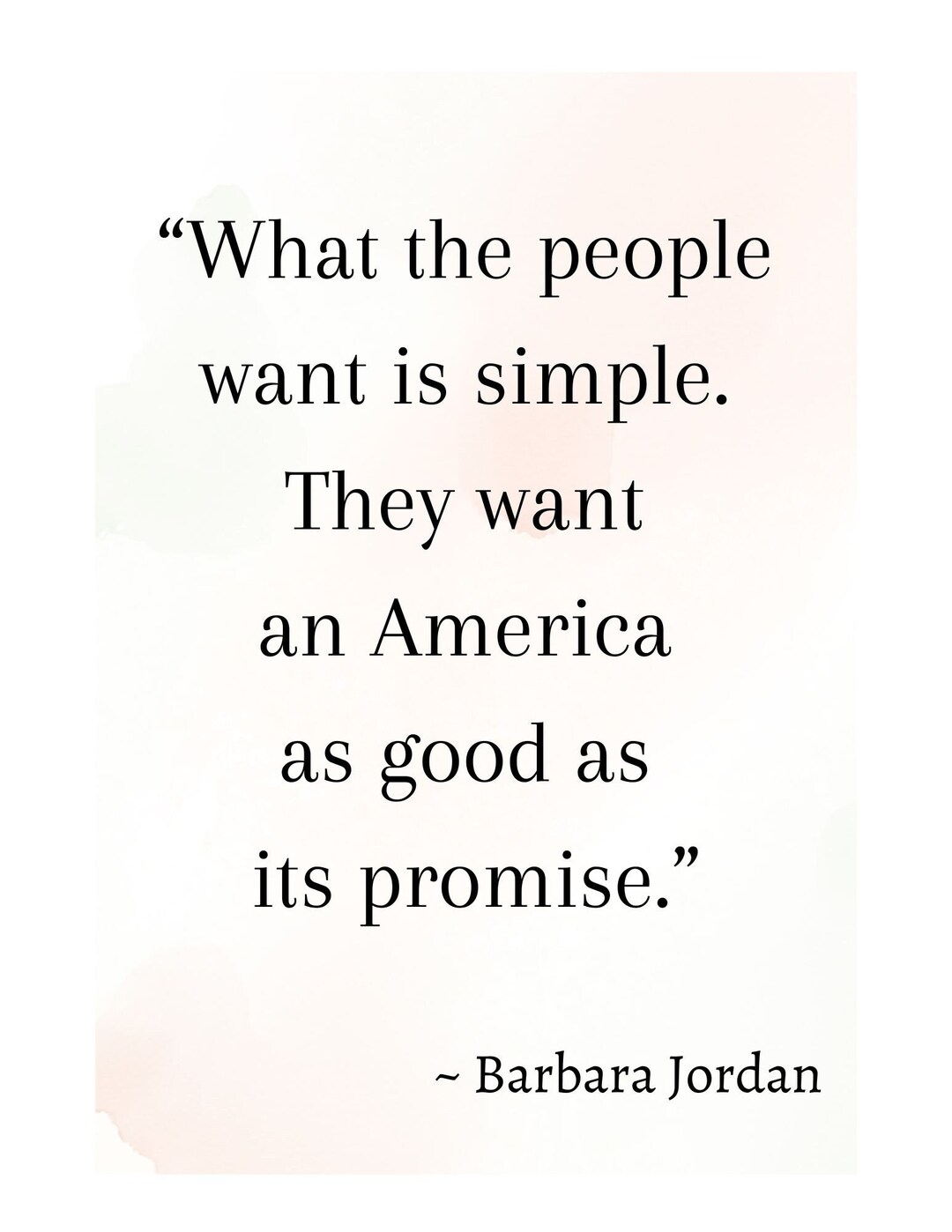 Instant Download - Barbara Jordan Quote - America - Printable Image ...