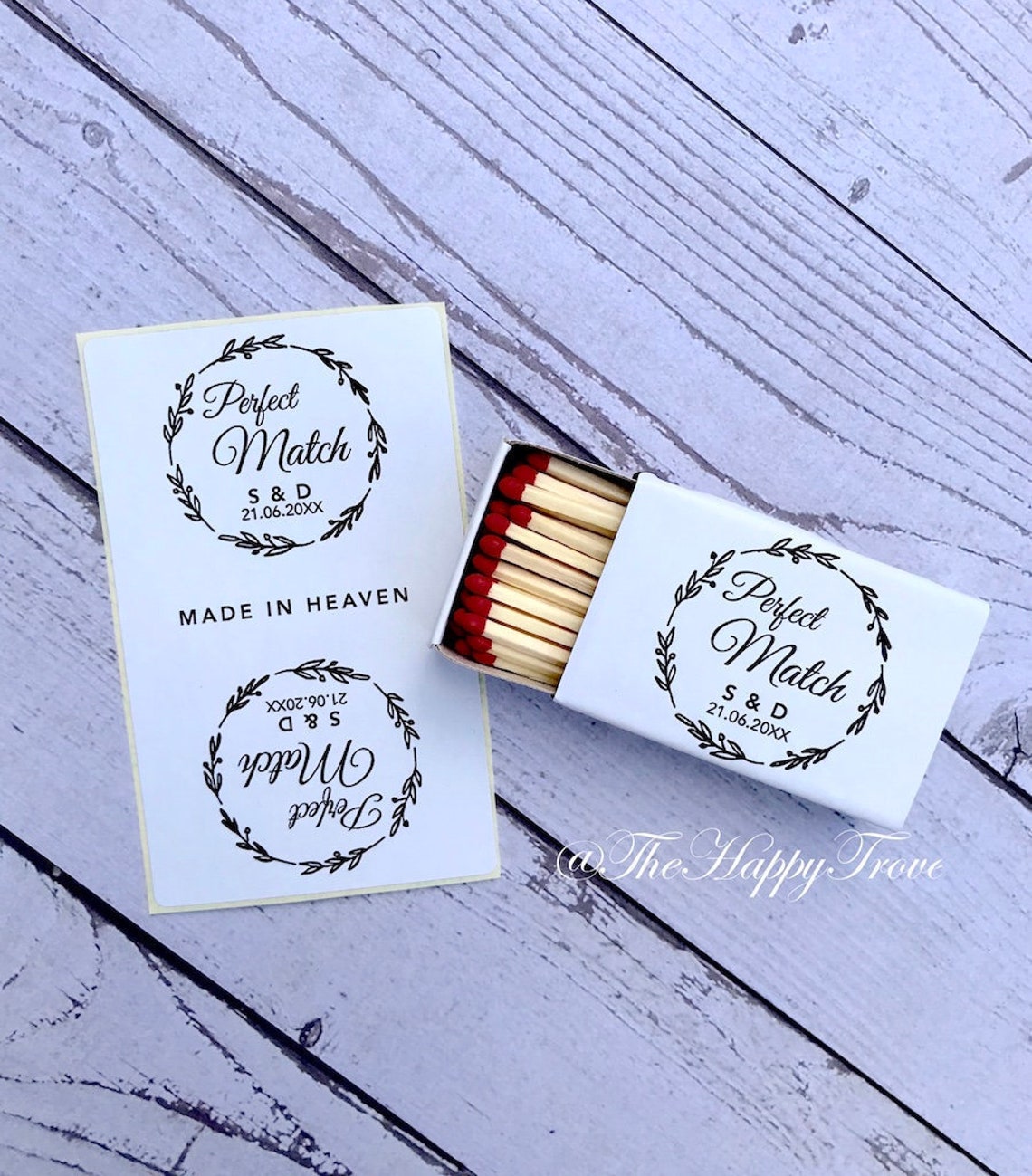 Matchbox Favour Labels the Perfect Match Match Made in - Etsy Australia