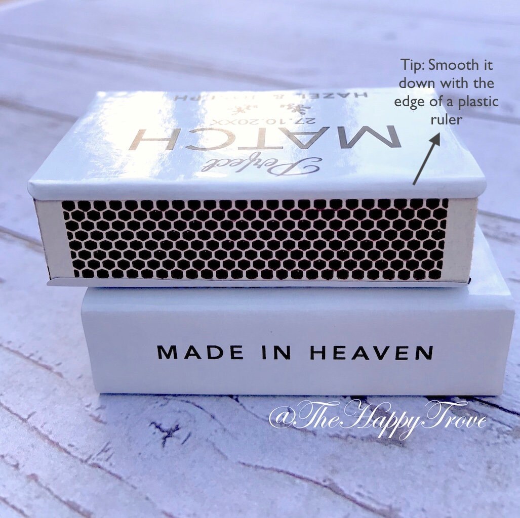 Matchbox Favour Labels the Perfect Match Match Made in - Etsy Australia