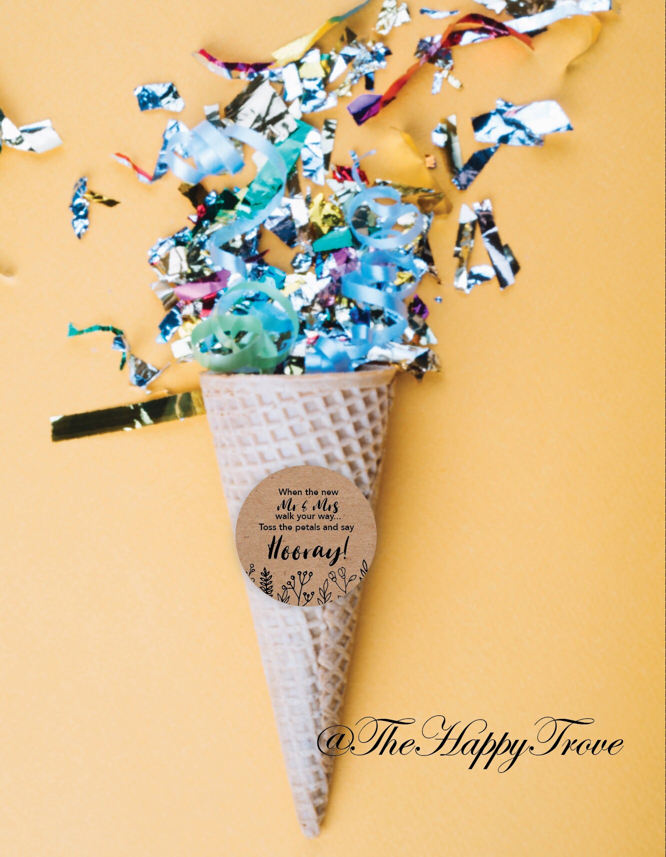 Confetti Stickers Kraft Brown Personalised Stickers - Etsy