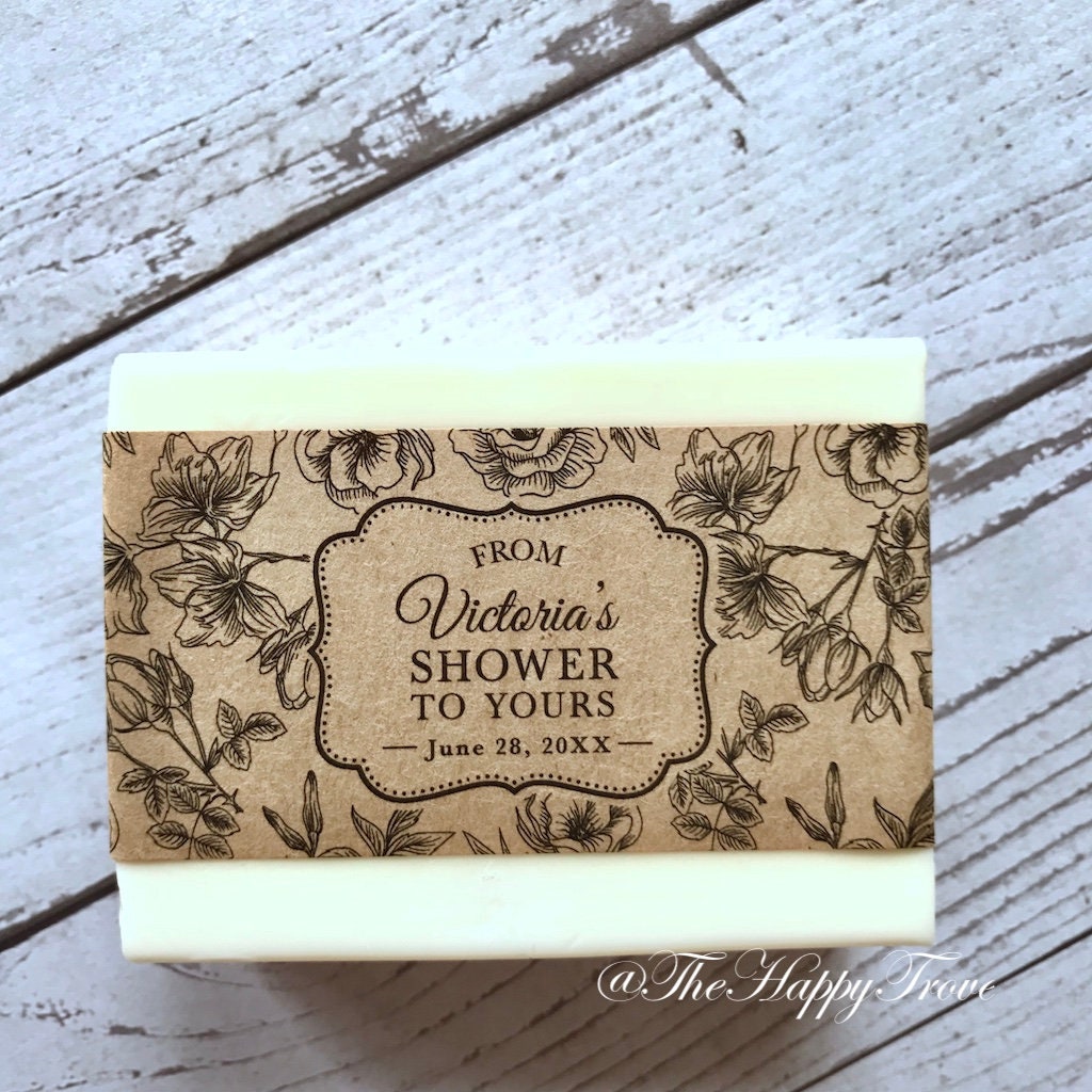 Rustic Rose Soap Labels set of 14 wedding favours bridal | Etsy