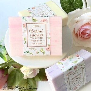 Blush Sweet Rose Soap Labels Set of 14, Wedding Favours, Bridal Shower ...