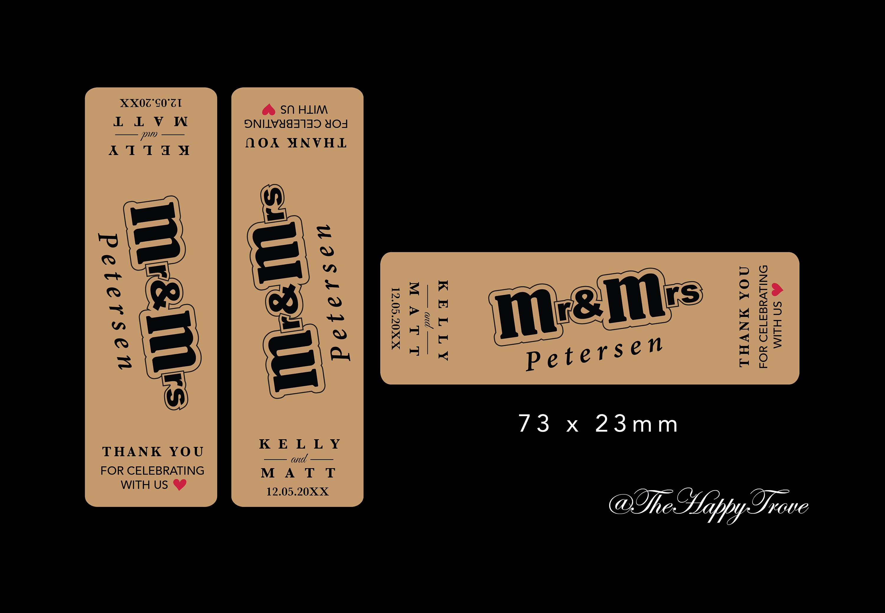 M&M Chocolate Wedding Stickers Wedding Favours Bridal - Etsy