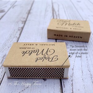 Matchbox Favour Labels, the Perfect Match, Match Made in Heaven ...