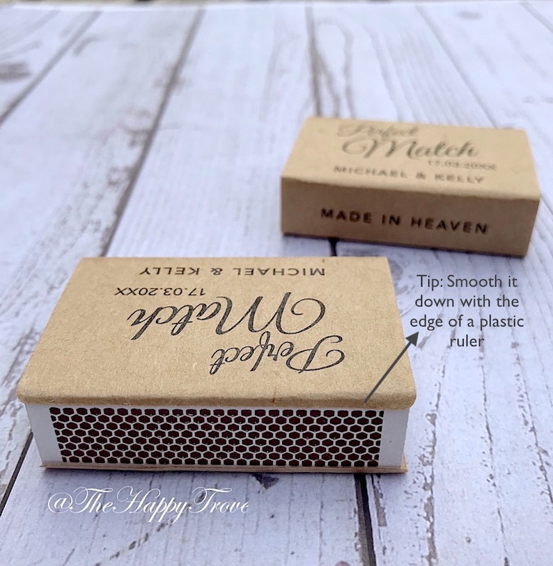 Matchbox Favour Labels the Perfect Match Match Made in - Etsy Australia