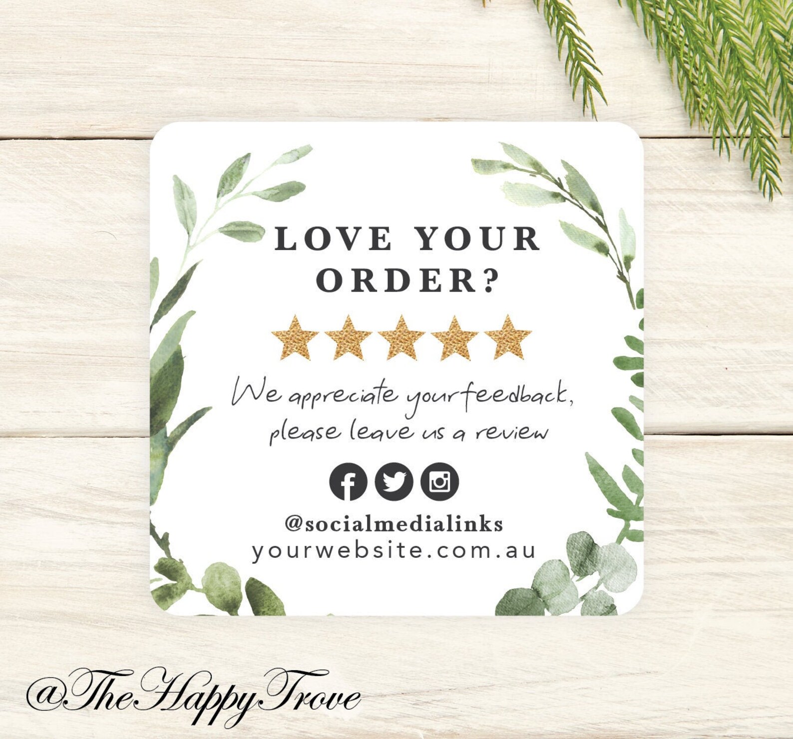 Business Feedback Square Stickers 5 Stars Review - Etsy
