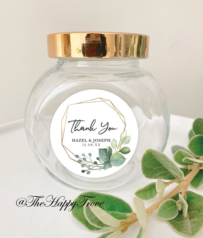 Greenery Foliage Gold Frame Stickers Personalised Stickers - Etsy