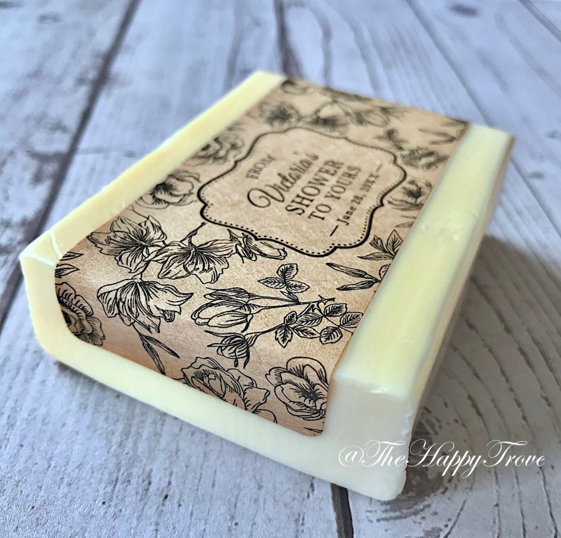 Rustic Rose Soap Labels set of 14 wedding favours bridal | Etsy