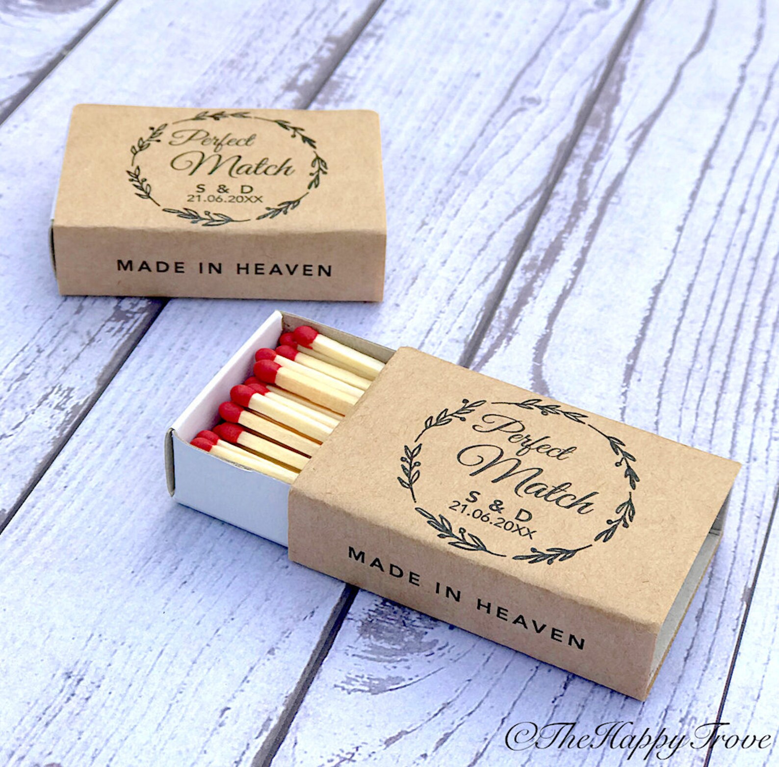 Matchbox Favour Labels the Perfect Match Match Made in - Etsy