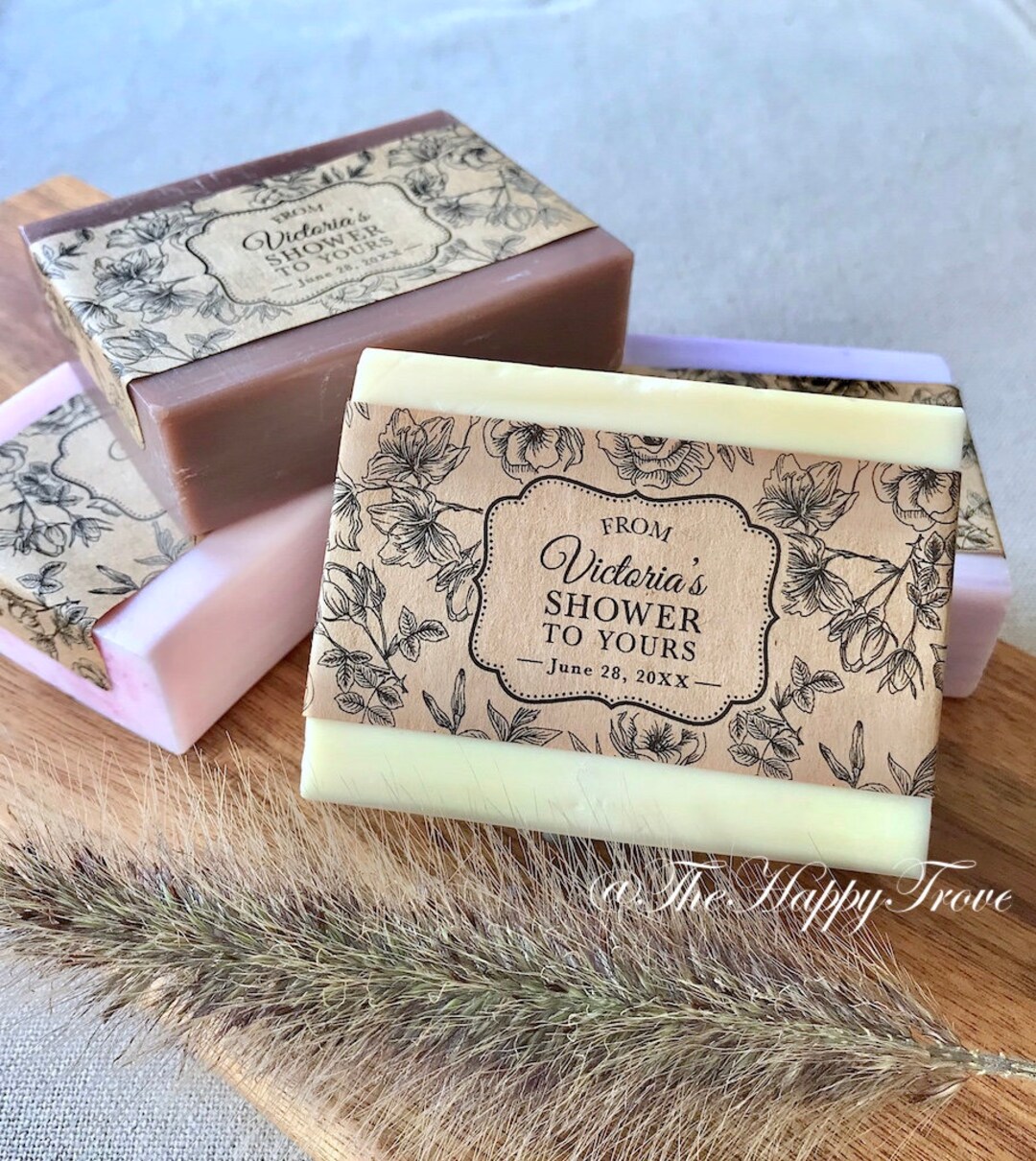 Rustic Rose Soap Labels Set of 14, Wedding Favours, Bridal Shower, Baby ...