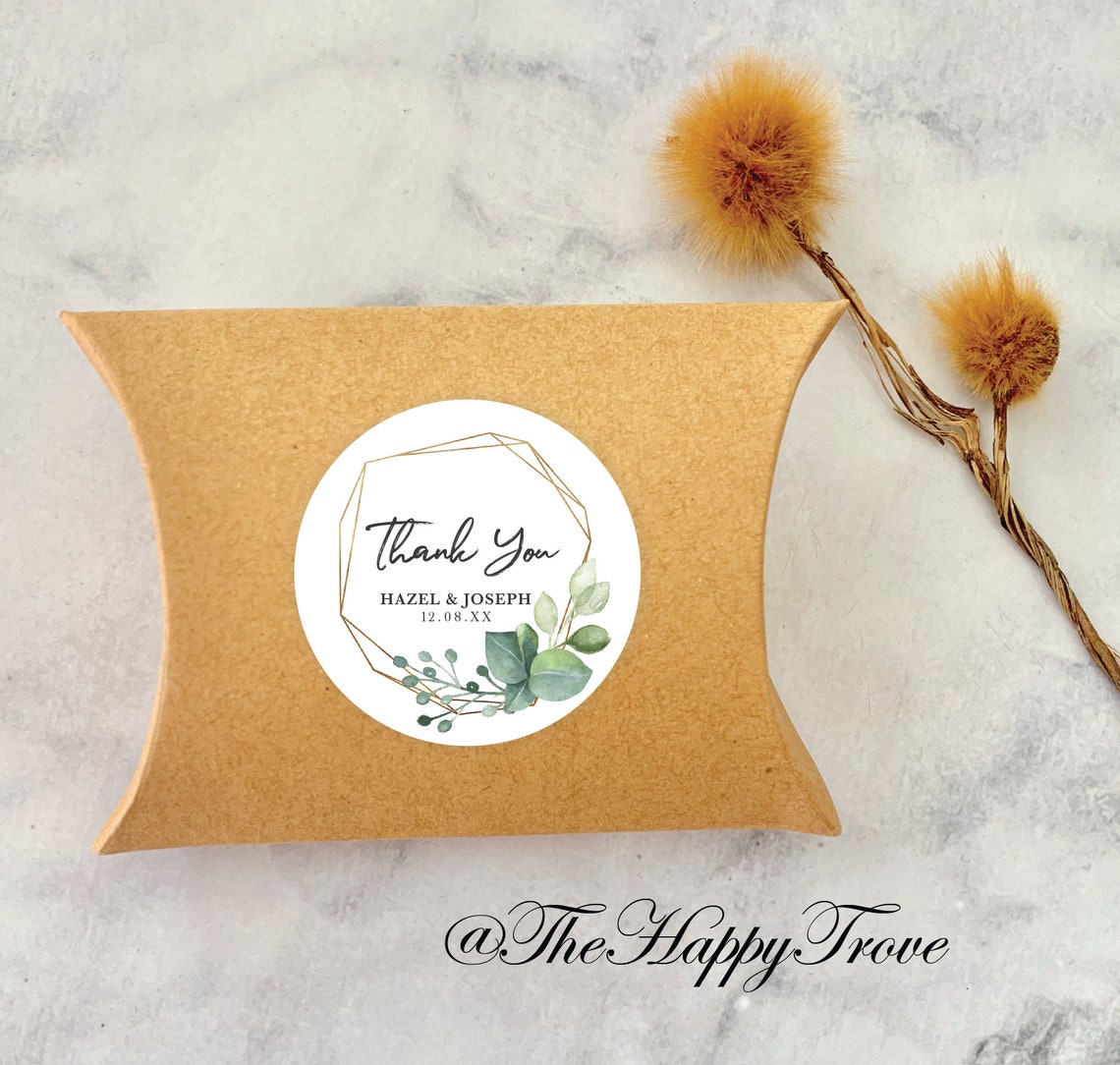 Greenery Foliage Gold Frame Stickers Personalised Stickers - Etsy