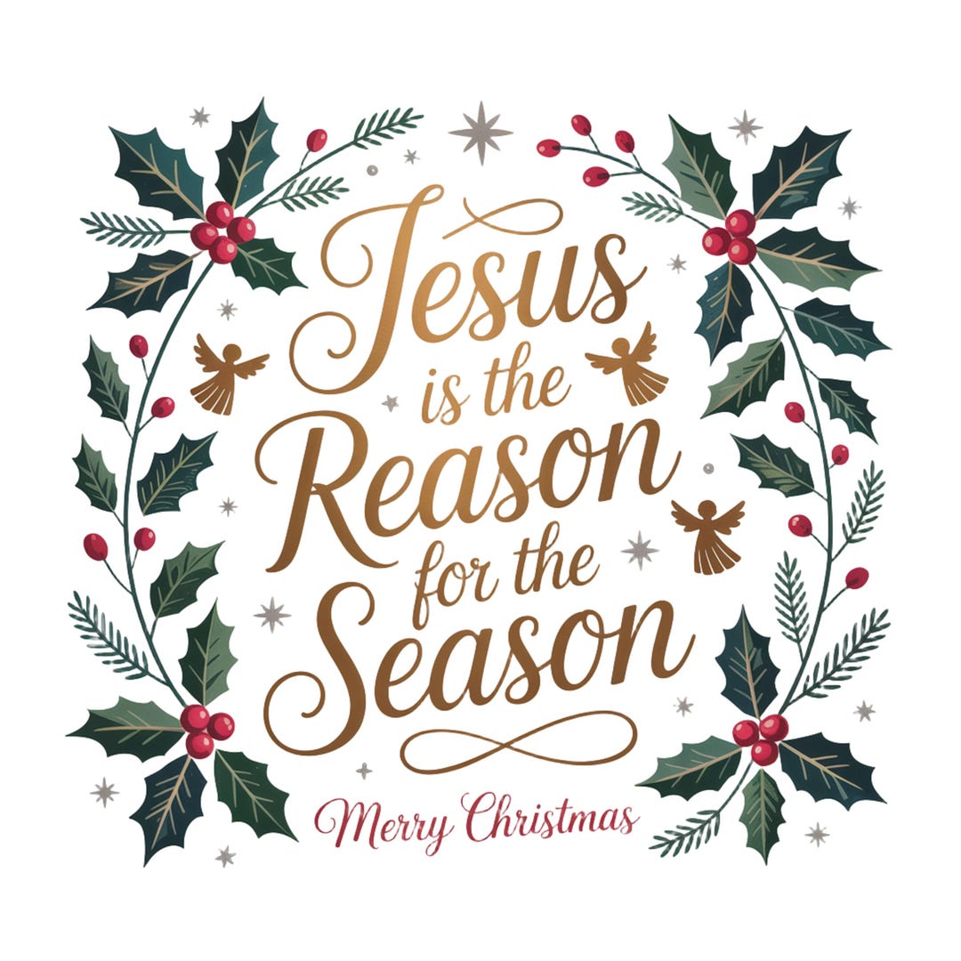 Jesus is the Reason PNG: Merry Christmas Clipart (digital Download) - Etsy