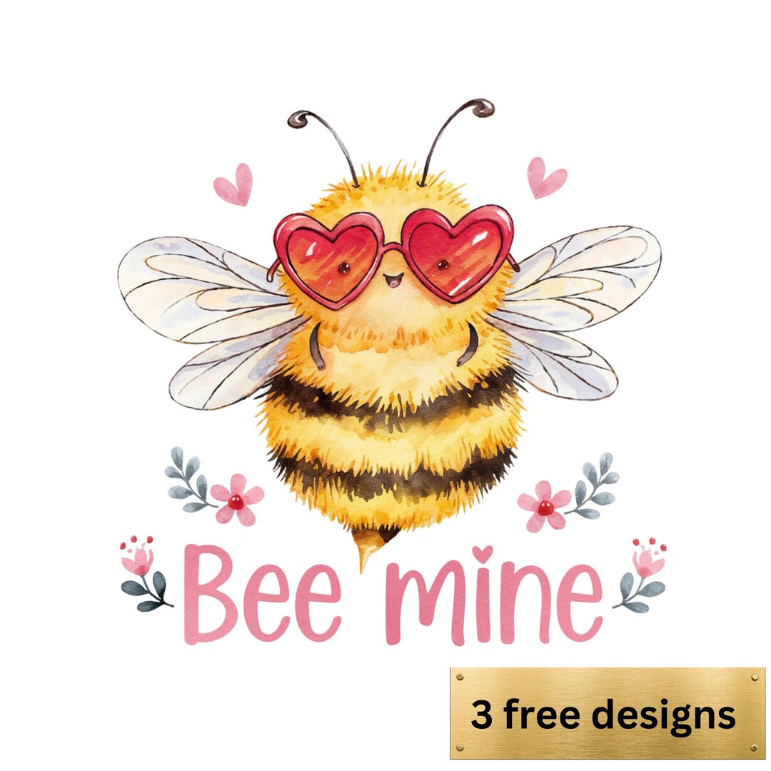 Bee Mine Valentine PNG Clipart, Bee Sublimation (digital Download) - Etsy