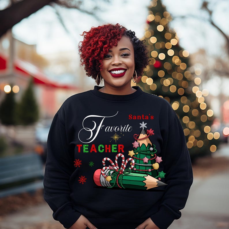 Christmas Teacher PNG: Santa's Favorite Design (digital Download) - Etsy