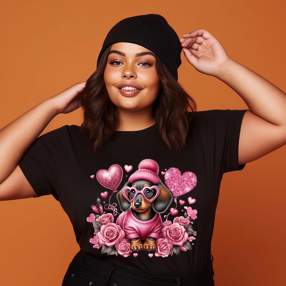 Valentine Dachshund Dog, Sausage Dog Png, Valentine's Day Dog Mom Png ...