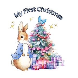 My First Christmas PNG, Peter Rabbit First Christmas, Baby First ...