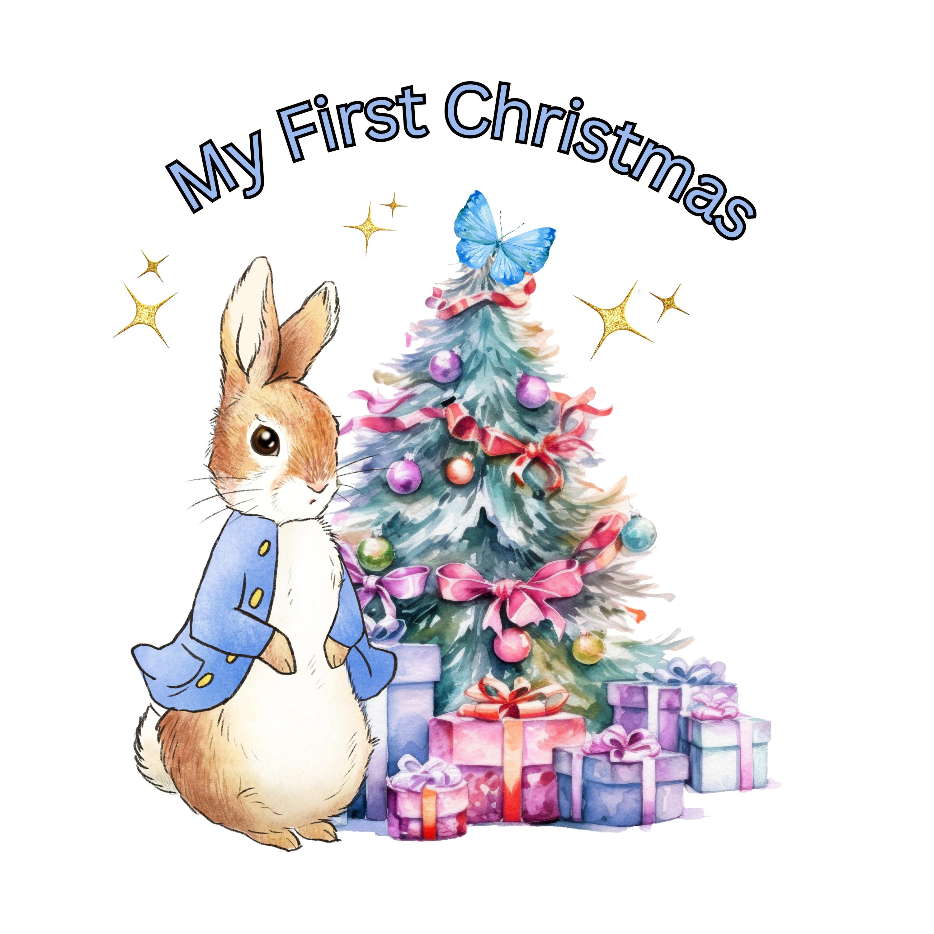 My First Christmas PNG, Peter Rabbit First Christmas, Baby First ...