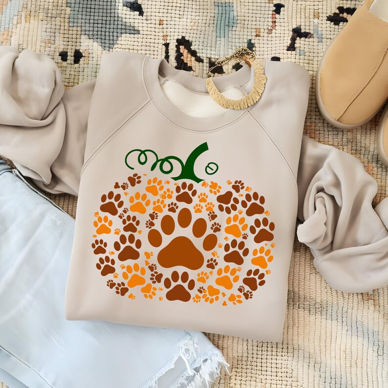 Dog Cat Paws Pumpkin PNG: Halloween Fall Thanksgiving (digital File) - Etsy