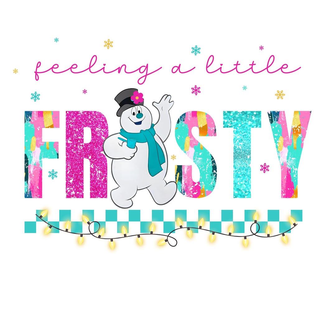 Preppy Snowman PNG: Feelin' Frosty Christmas Design (digital Download ...