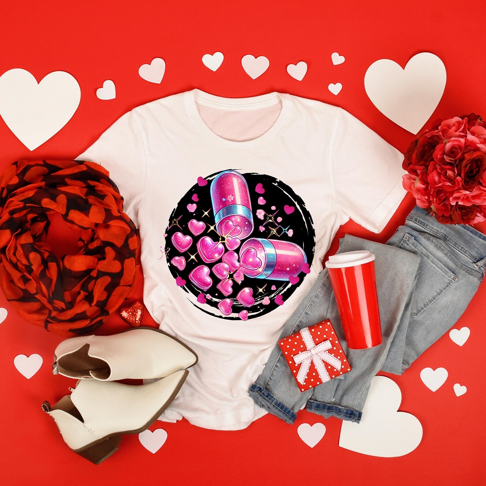 Valentine Heart Capsules Png, Cute Valentines Day Png, Valentines Day ...