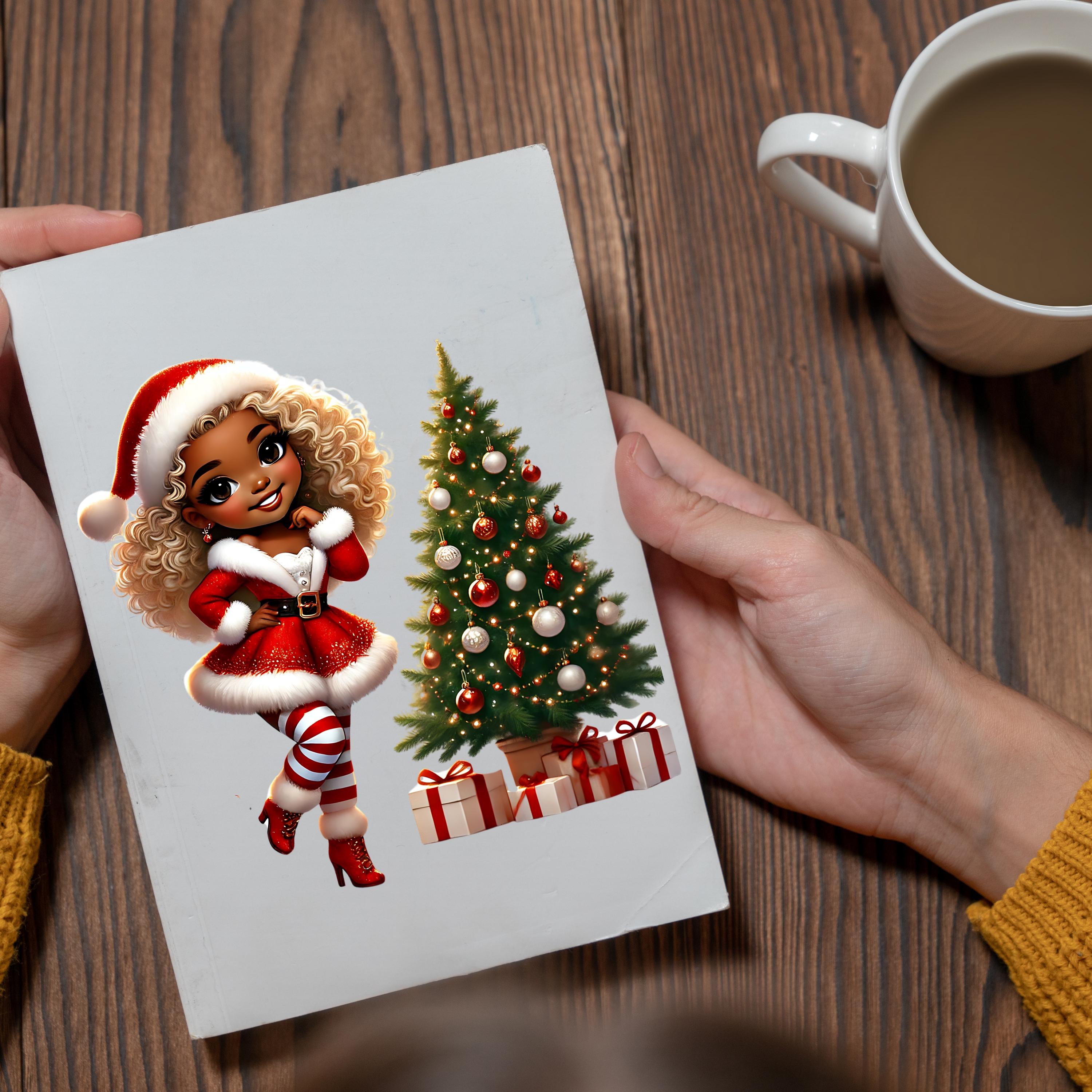 Christmas Chibi Girl Clipart: Holiday PNG, JPG (digital Download) - Etsy