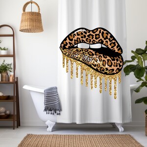 Leopard Print Dripping Lips PNG: Kiss Design (digital Print) - Etsy