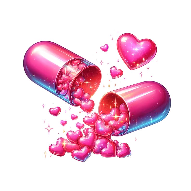 Valentine Heart Capsules Png, Cute Valentines Day Png, Valentines Day ...