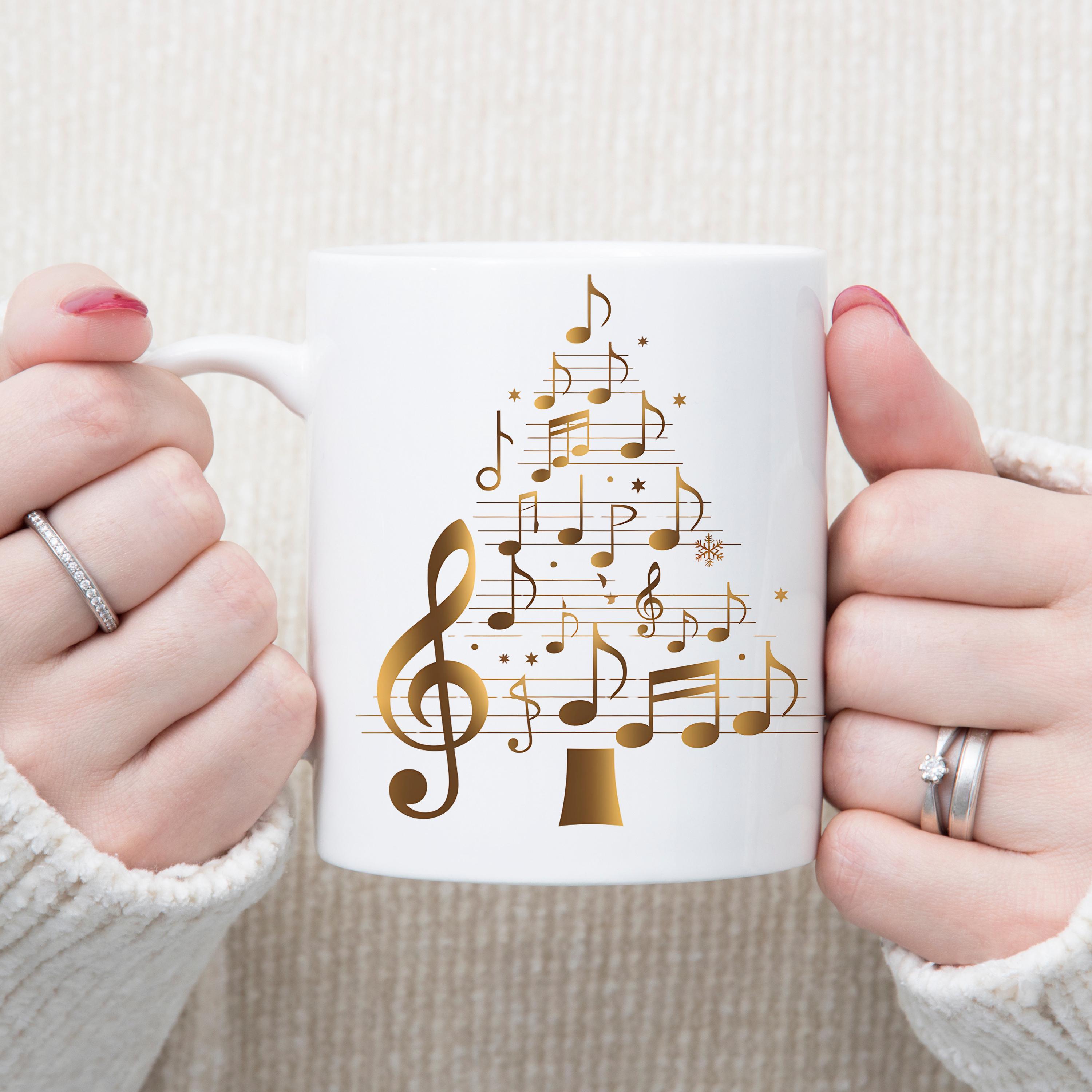 Music Note Christmas Tree PNG: Musician Gift, Shirt Design (digital ...