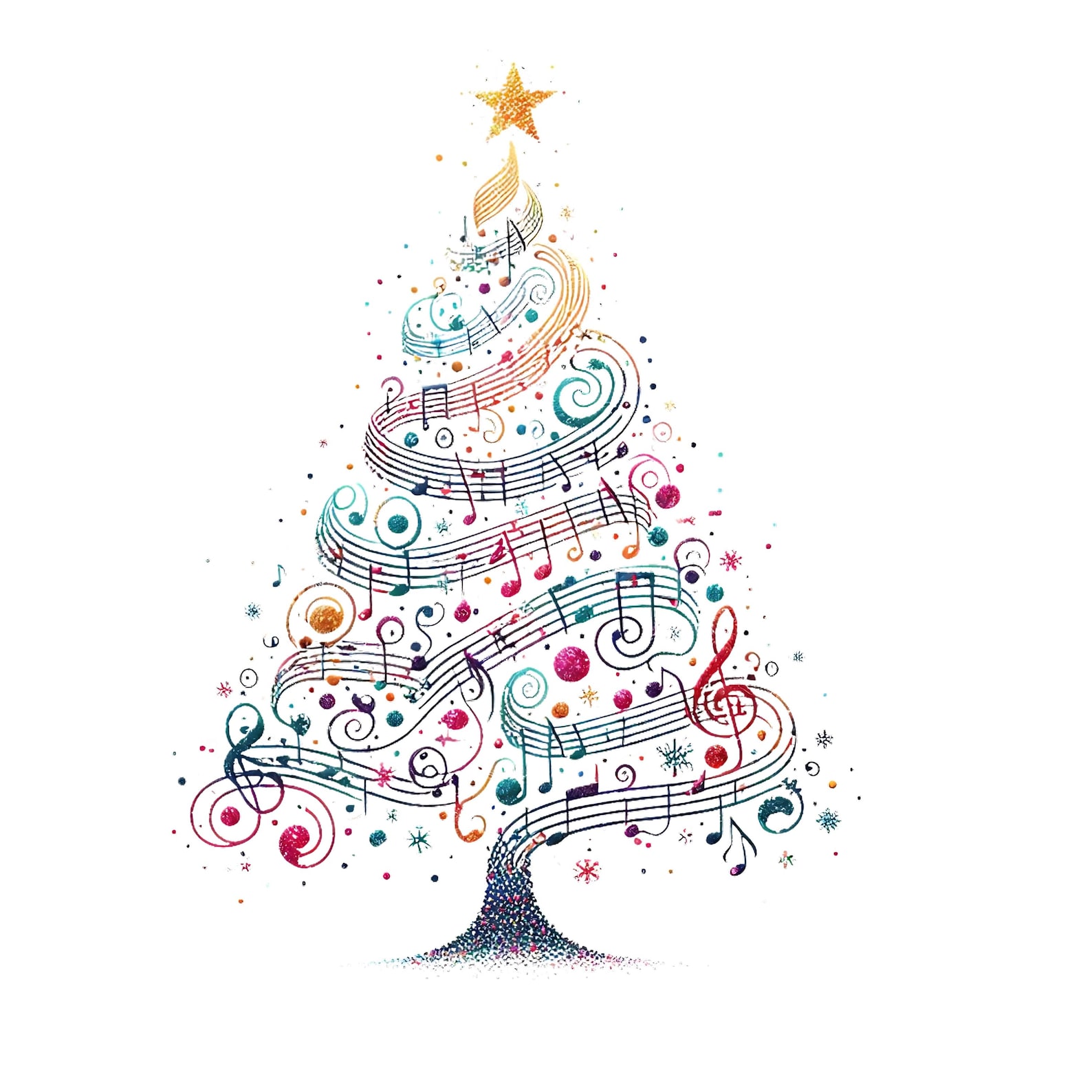 Music Note Christmas Tree PNG: Musician Gift (digital Download) - Etsy