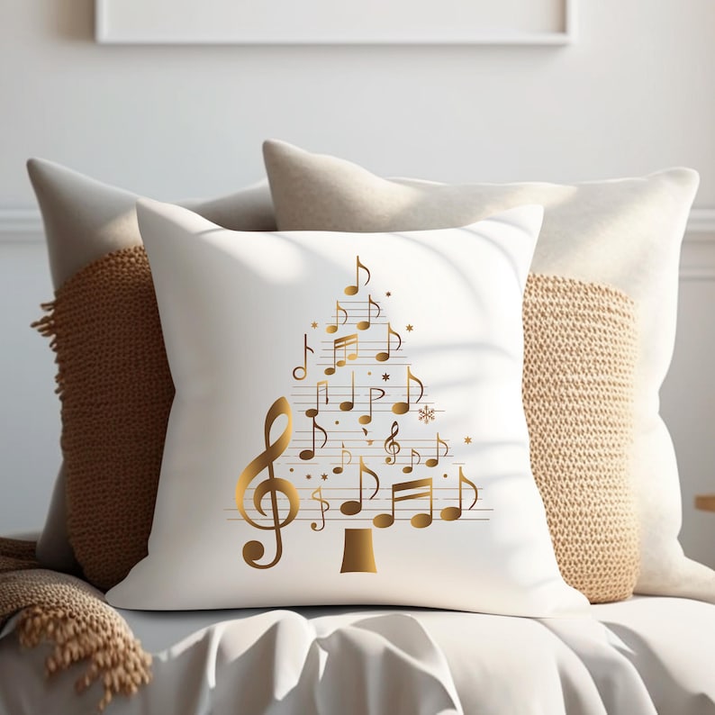 Music Note Christmas Tree PNG: Musician Gift, Shirt Design (digital ...