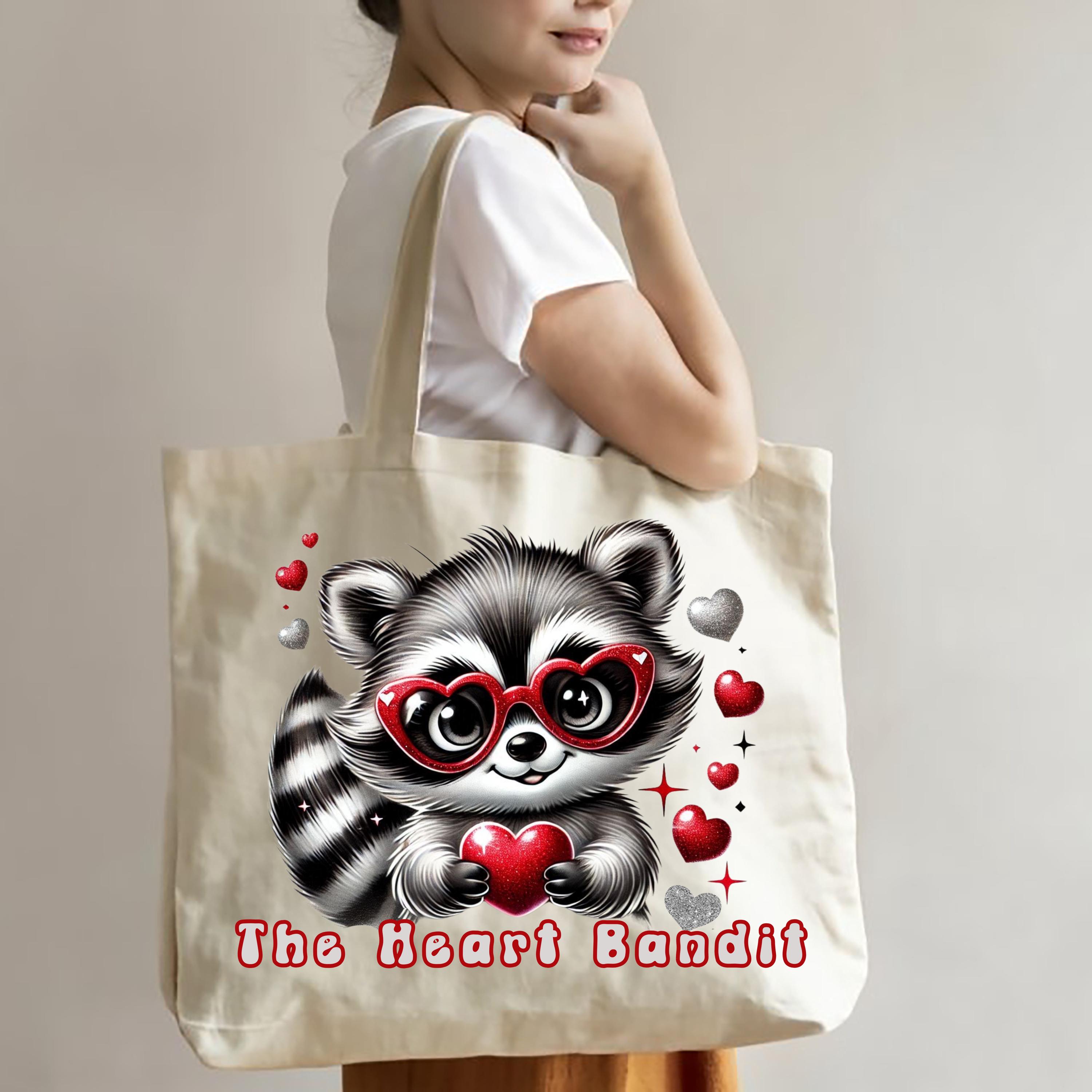 Cute Funny Valentine Raccoon Png, the Heart Bandit Png, Kids Valentines ...